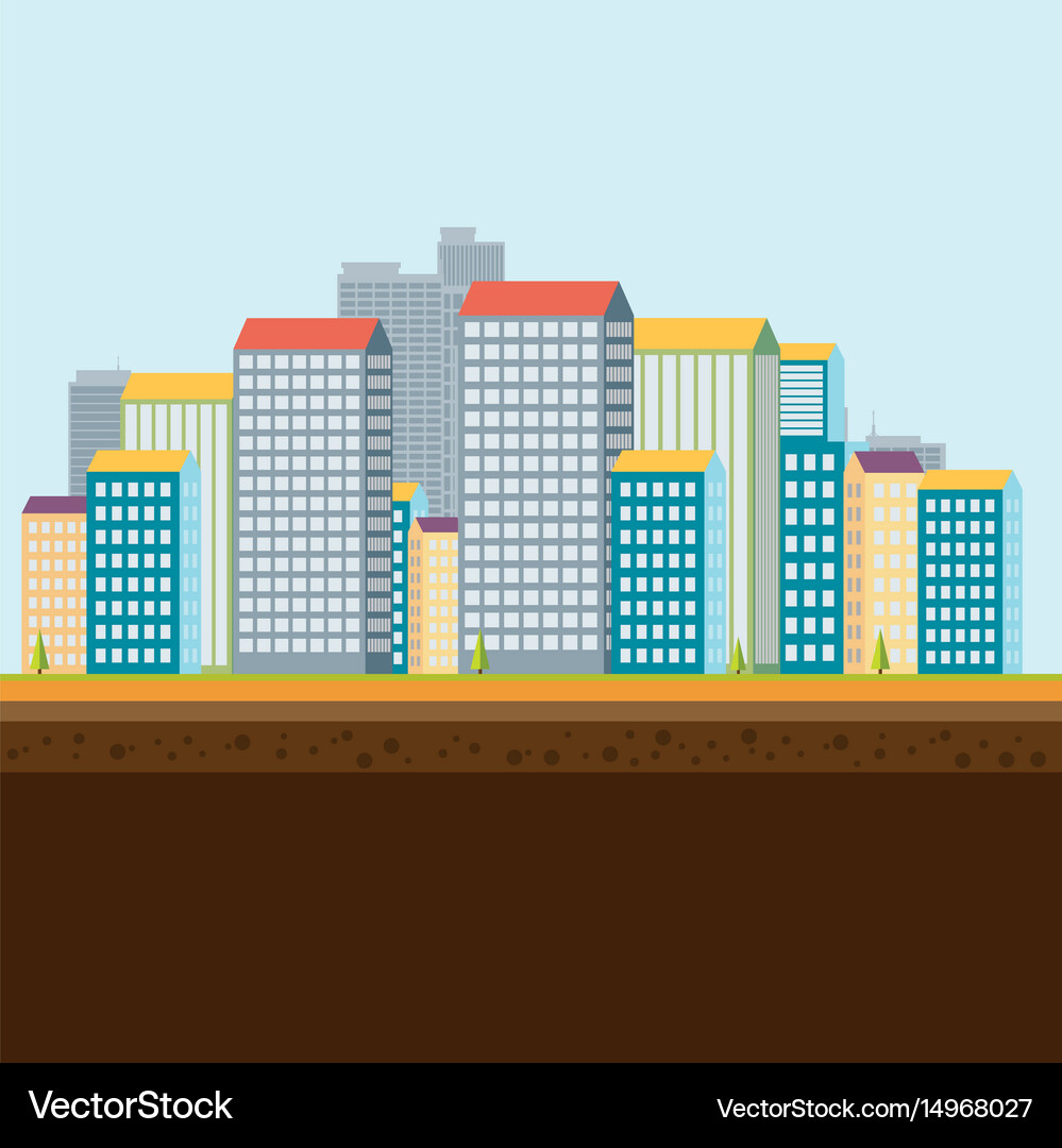 Urban landscape Royalty Free Vector Image - VectorStock