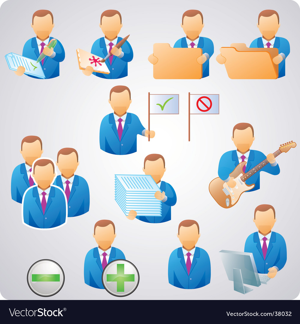 Computer user icons Royalty Free Vector Image - VectorStock