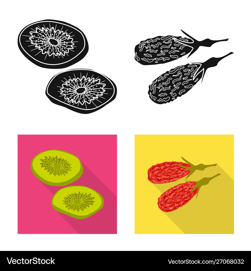 Design food and raw icon collection Royalty Free Vector