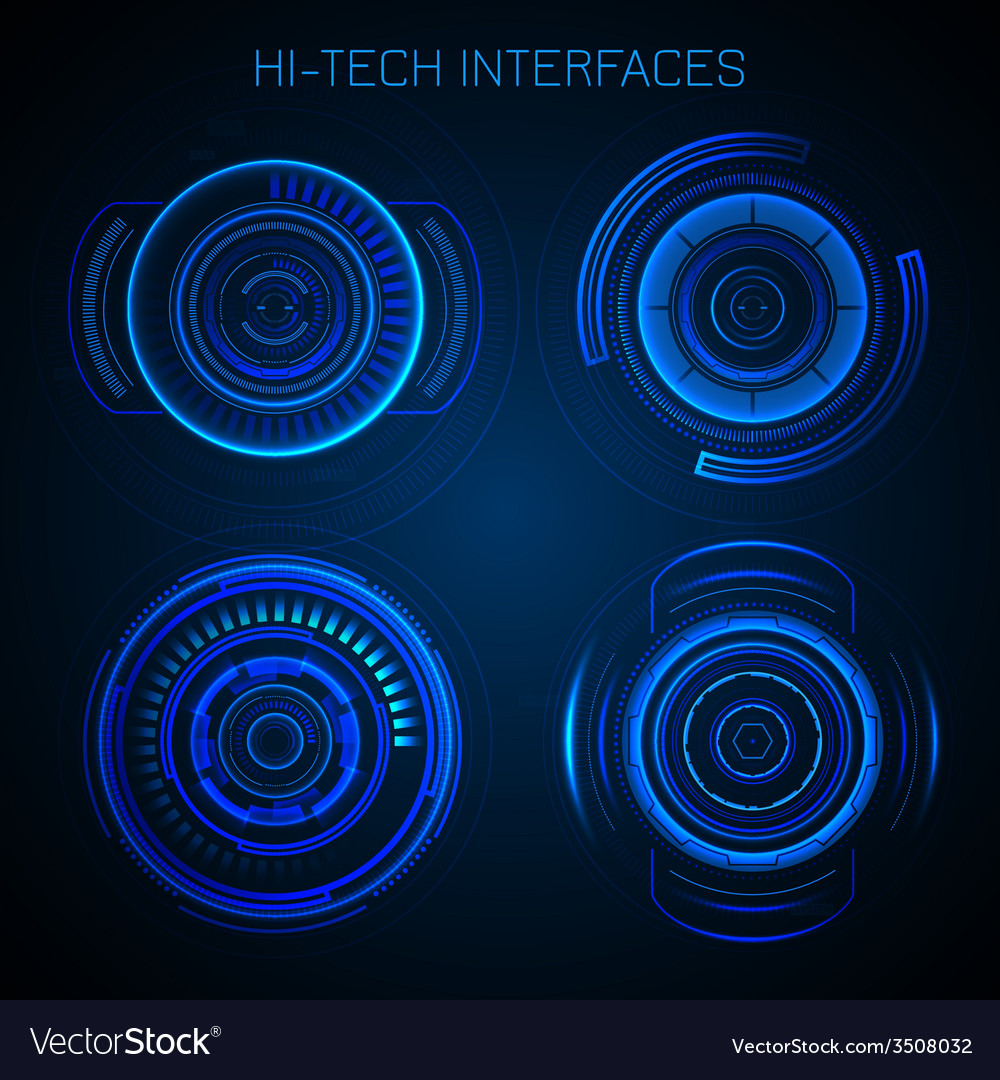 Futuristic hud interface Royalty Free Vector Image