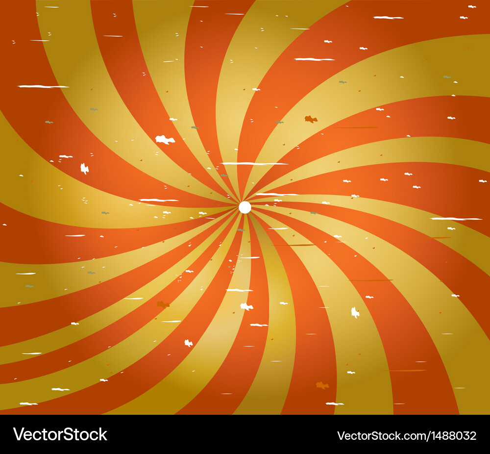Grunge red and yellow spiral stripes Royalty Free Vector