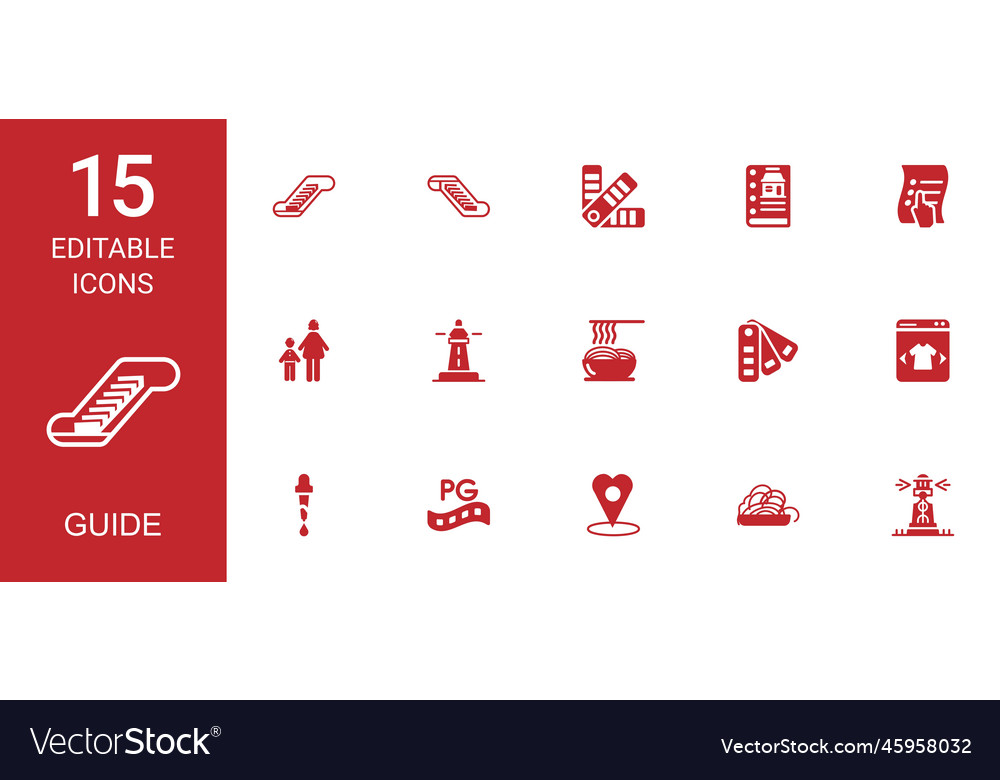 Guide icons Royalty Free Vector Image - VectorStock