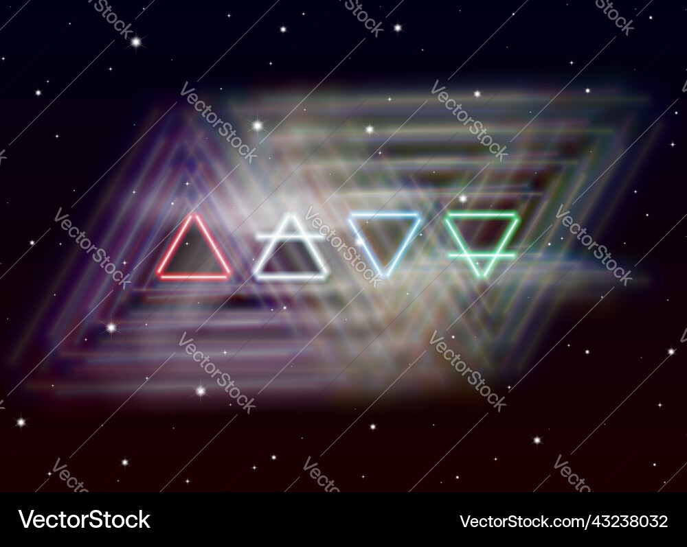 Magic four elements symbols spreads the mystic Vector Image