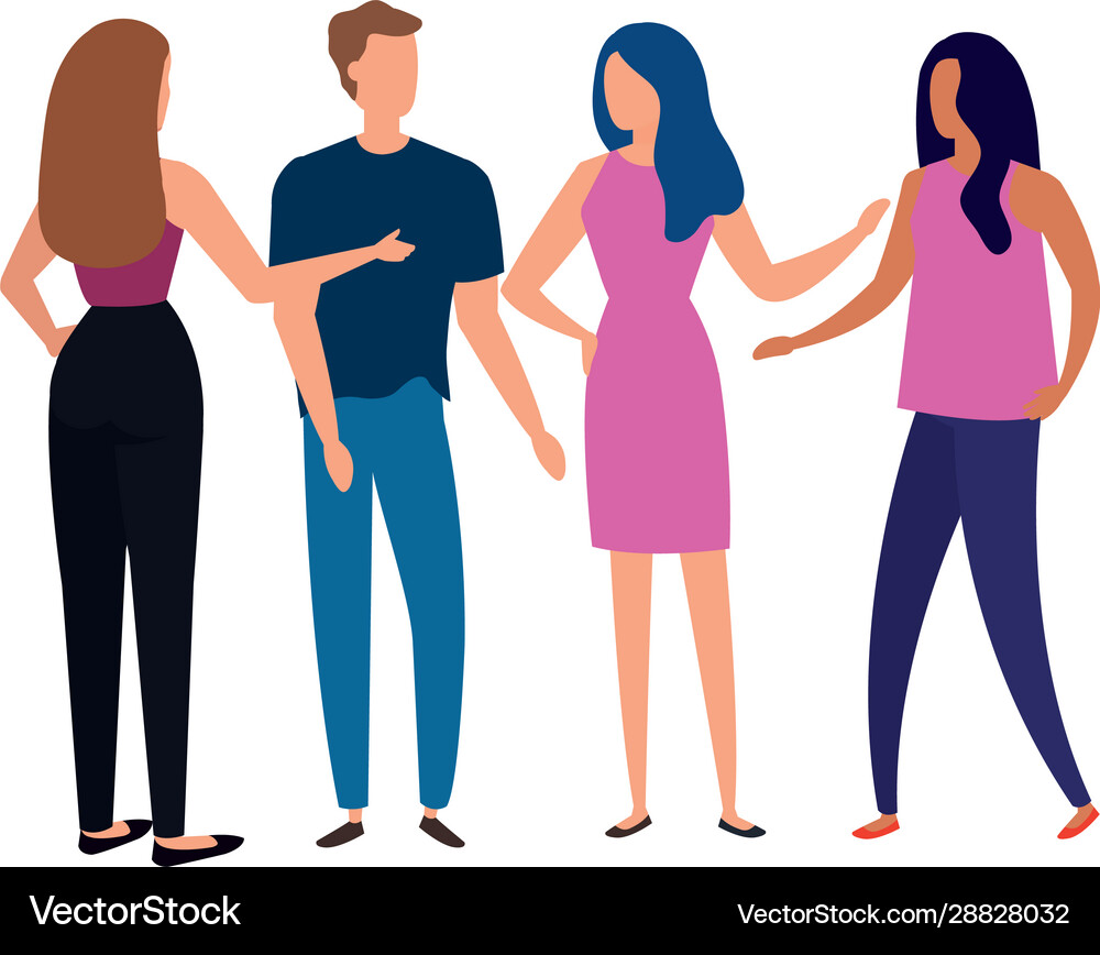 Meeting business people avatar characters Vector Image
