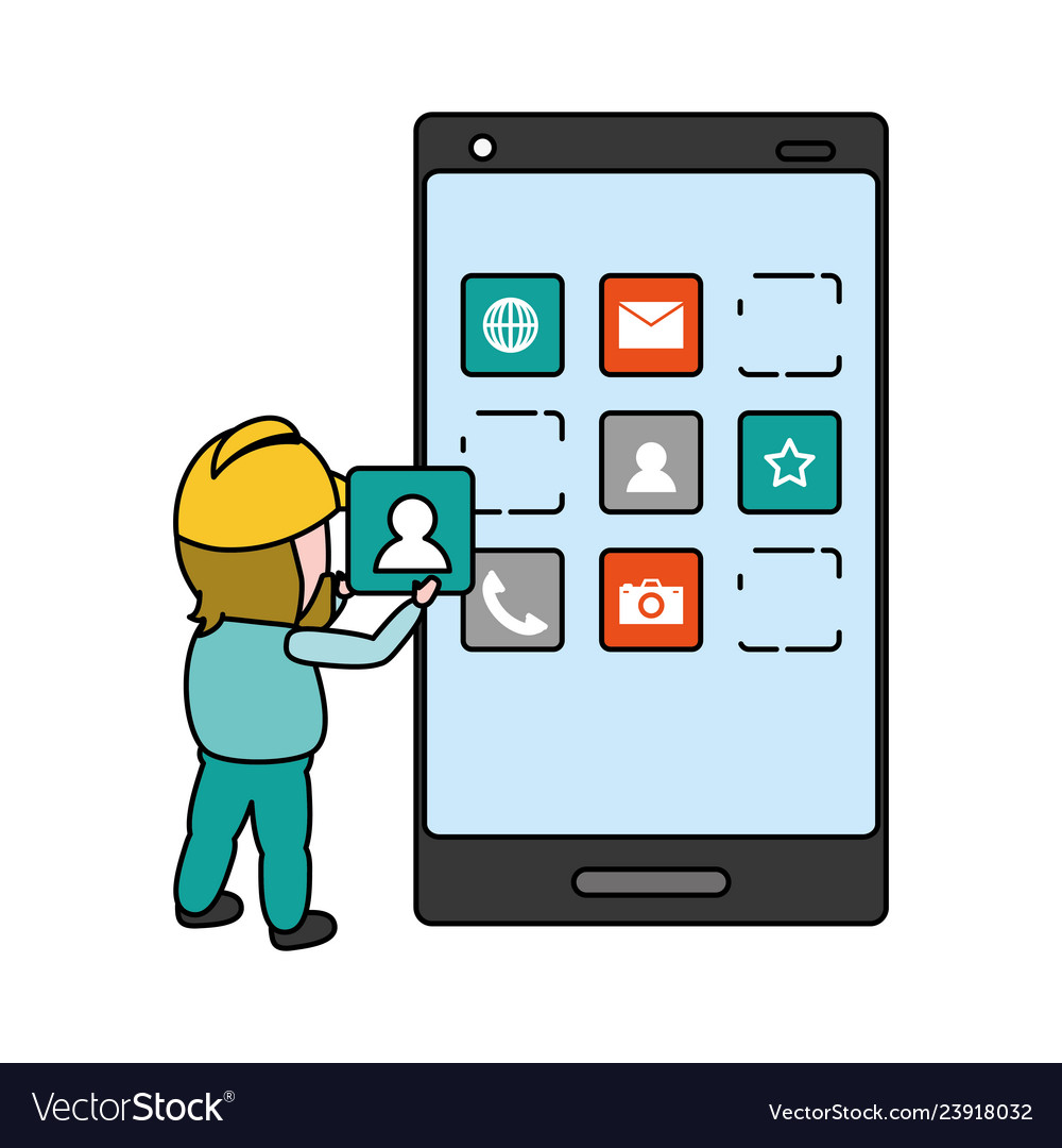 Mobile app development Royalty Free Vector Image