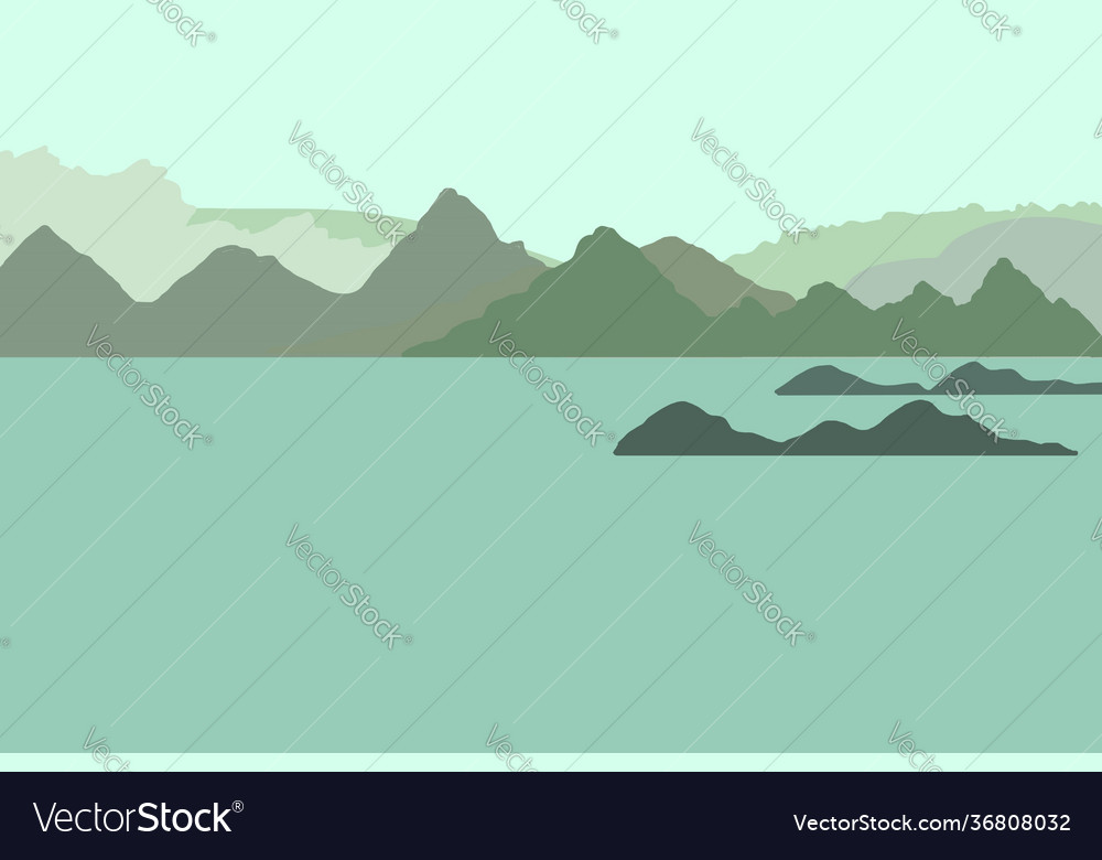 Mountain view background Royalty Free Vector Image
