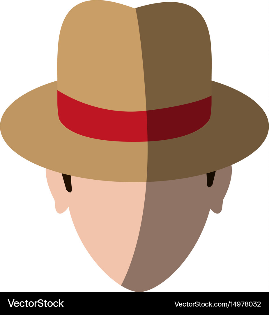 Spy or investigator avatar icon image Royalty Free Vector