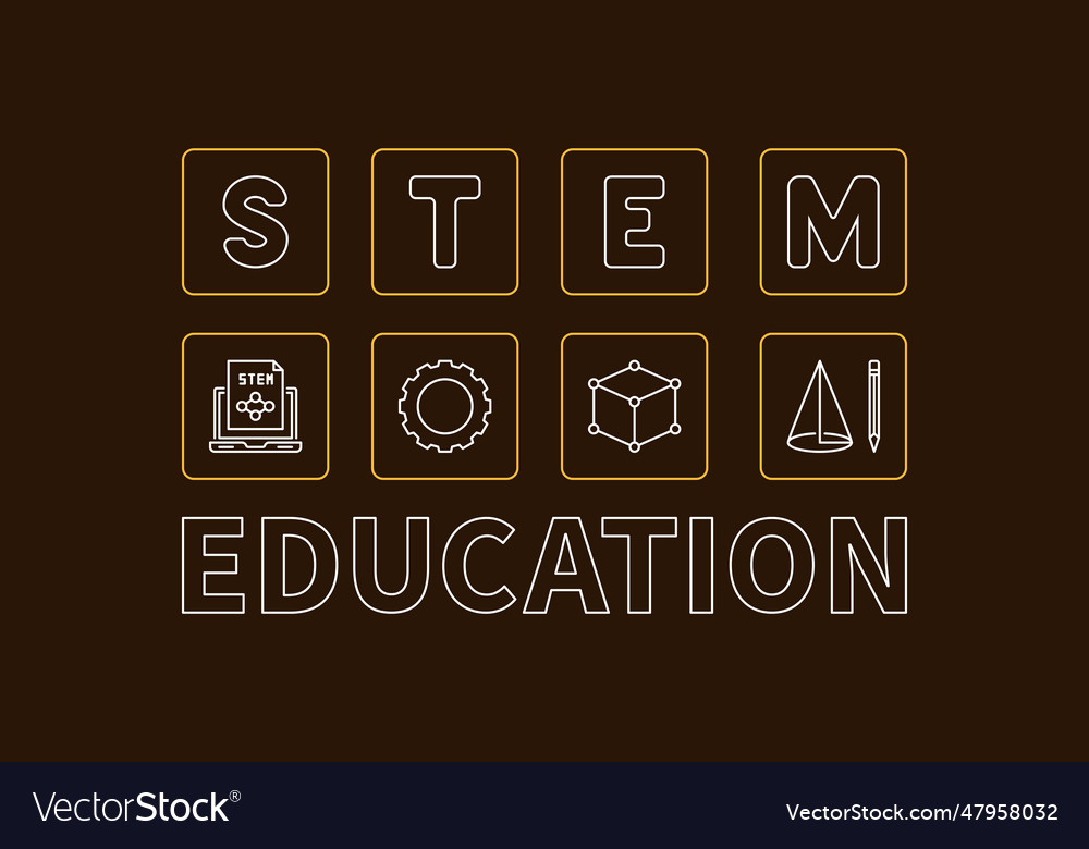 Stem education - science technology engineering Vector Image