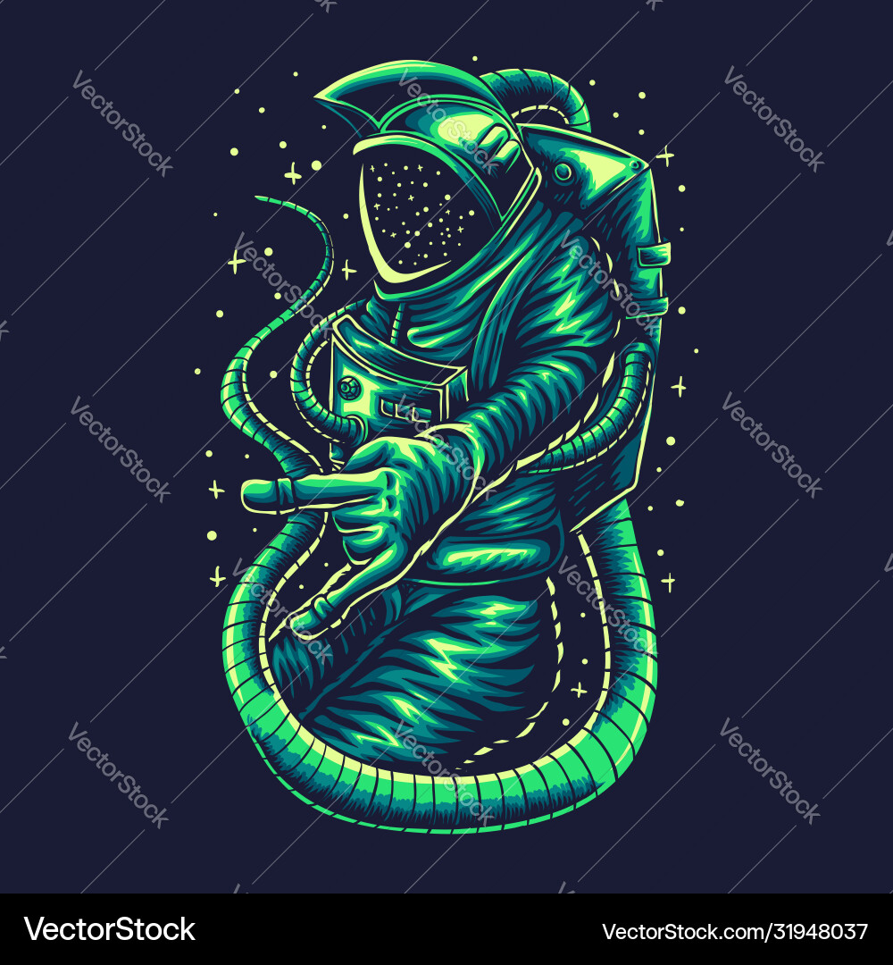 Astronaut in space Royalty Free Vector Image - VectorStock