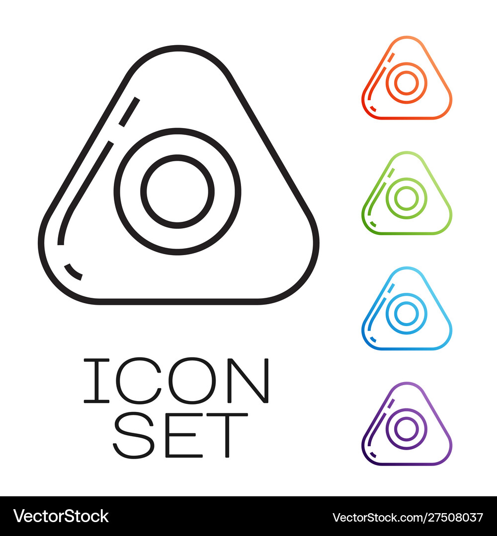 Black line sewing chalk icon isolated on white Vector Image