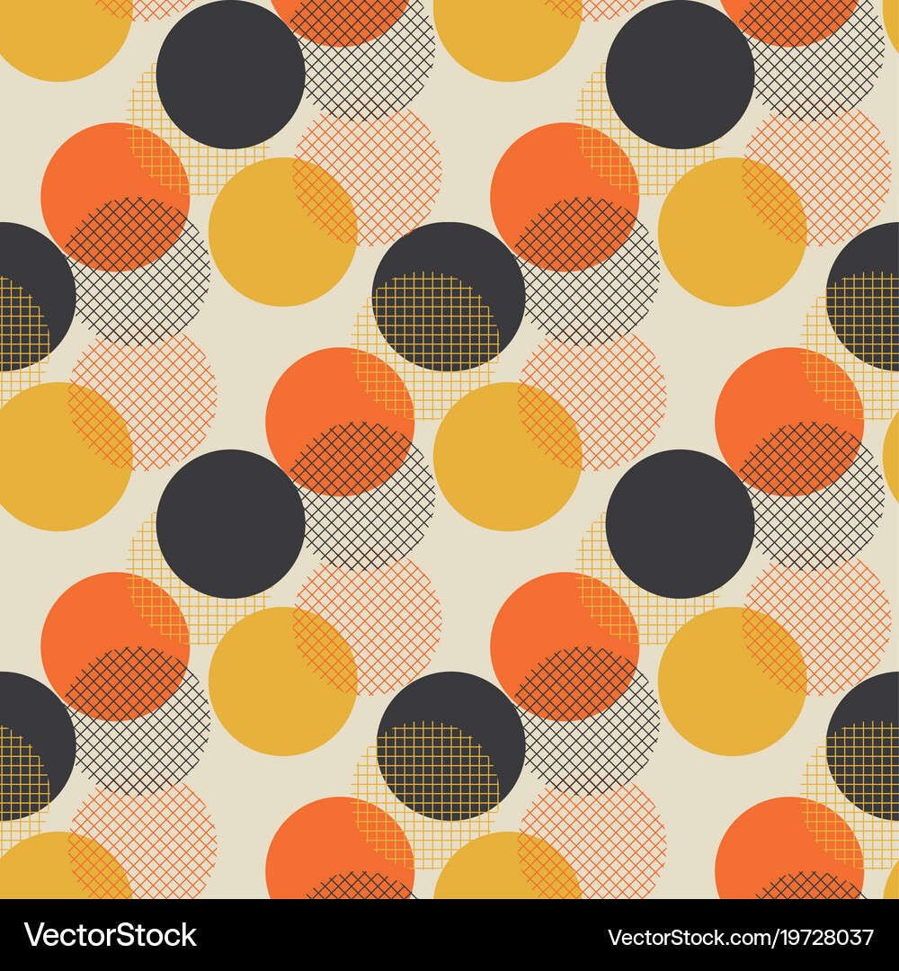 Geometric circle dot seamless pattern Royalty Free Vector
