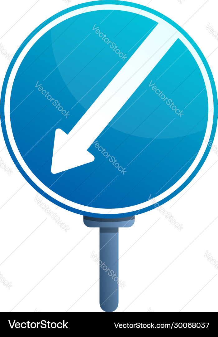 Move direction road sign icon cartoon style Vector Image