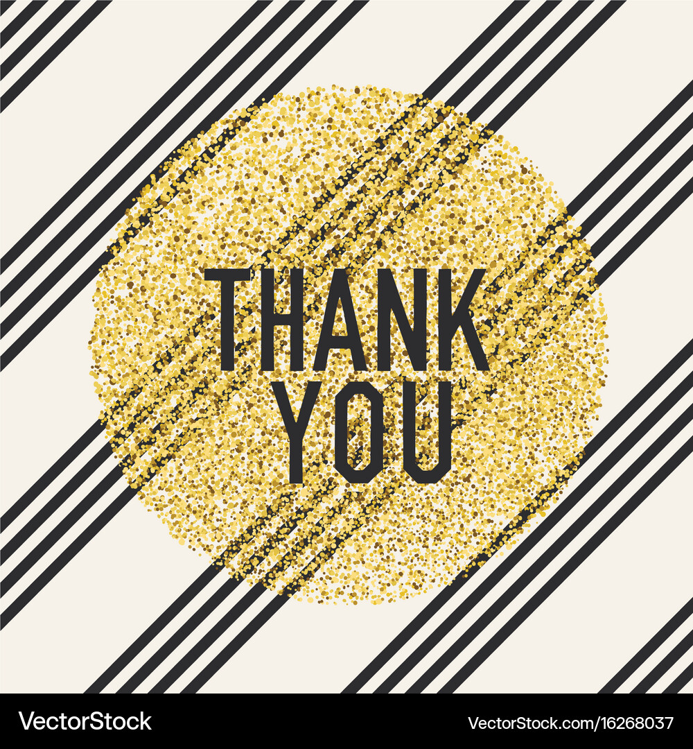 Thank you invitation card design template Vector Image
