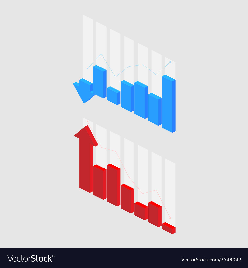 3d graph Royalty Free Vector Image - VectorStock