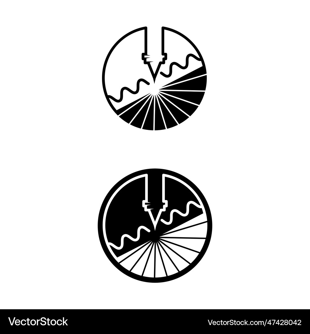 Consists of a laser cutting Royalty Free Vector Image