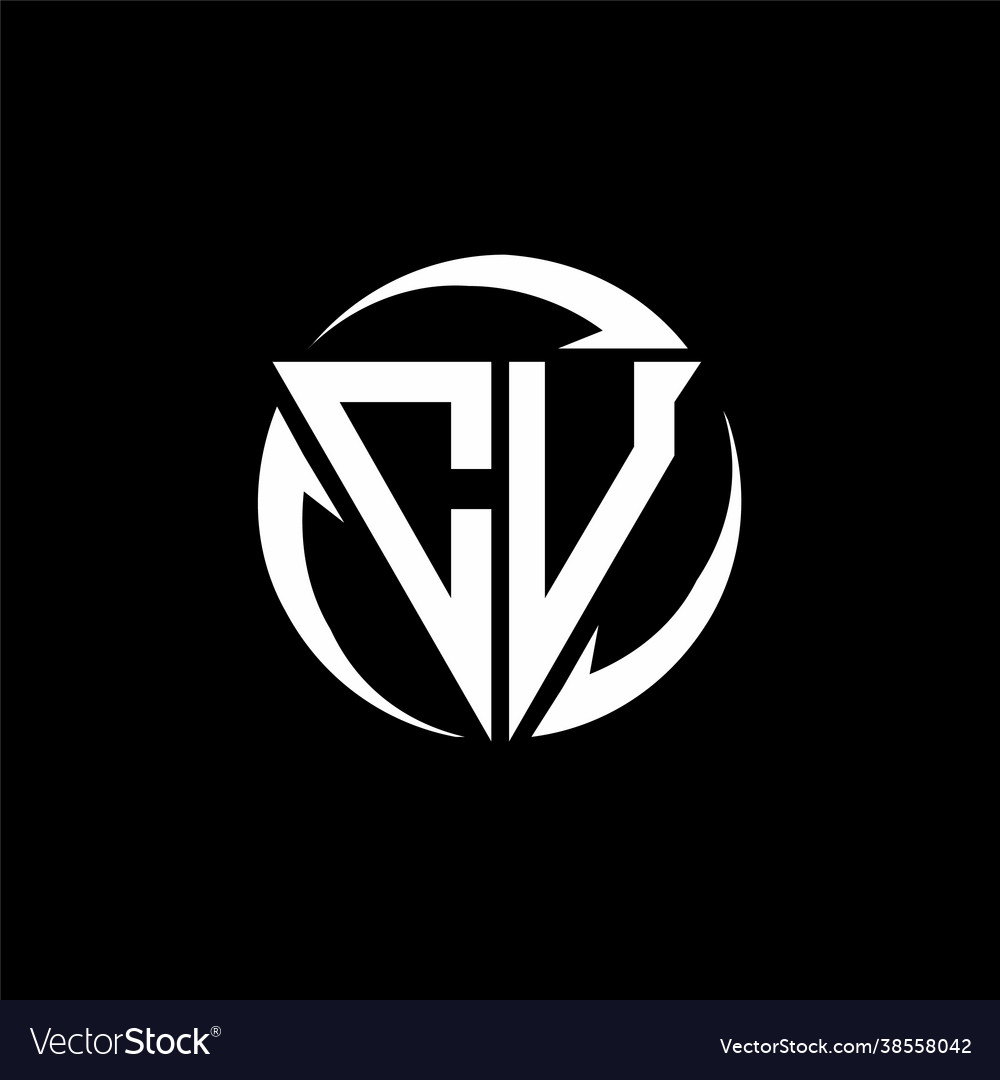 Cu logo monogram design template Royalty Free Vector Image