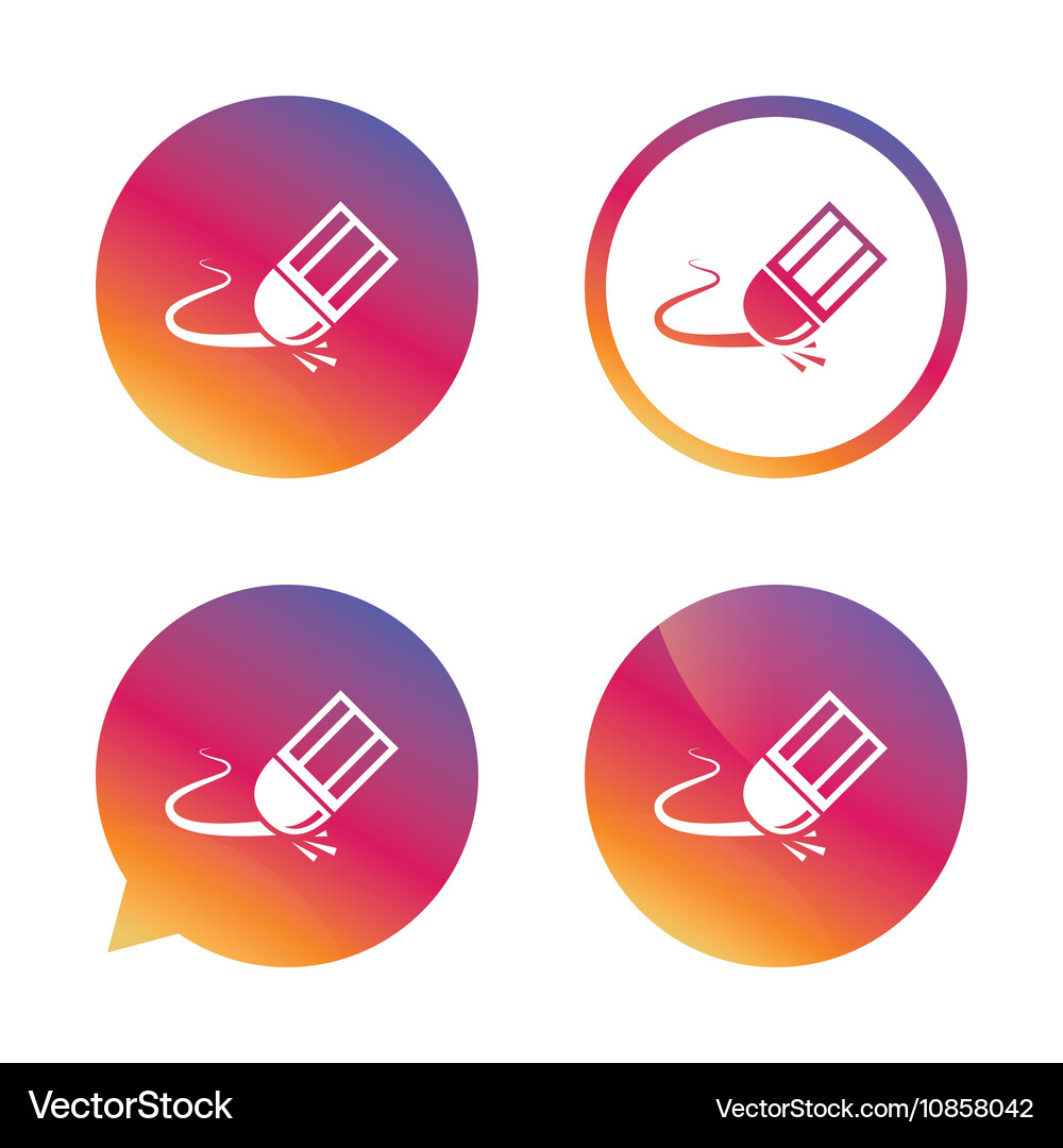 Eraser icon erase pencil line symbol Royalty Free Vector