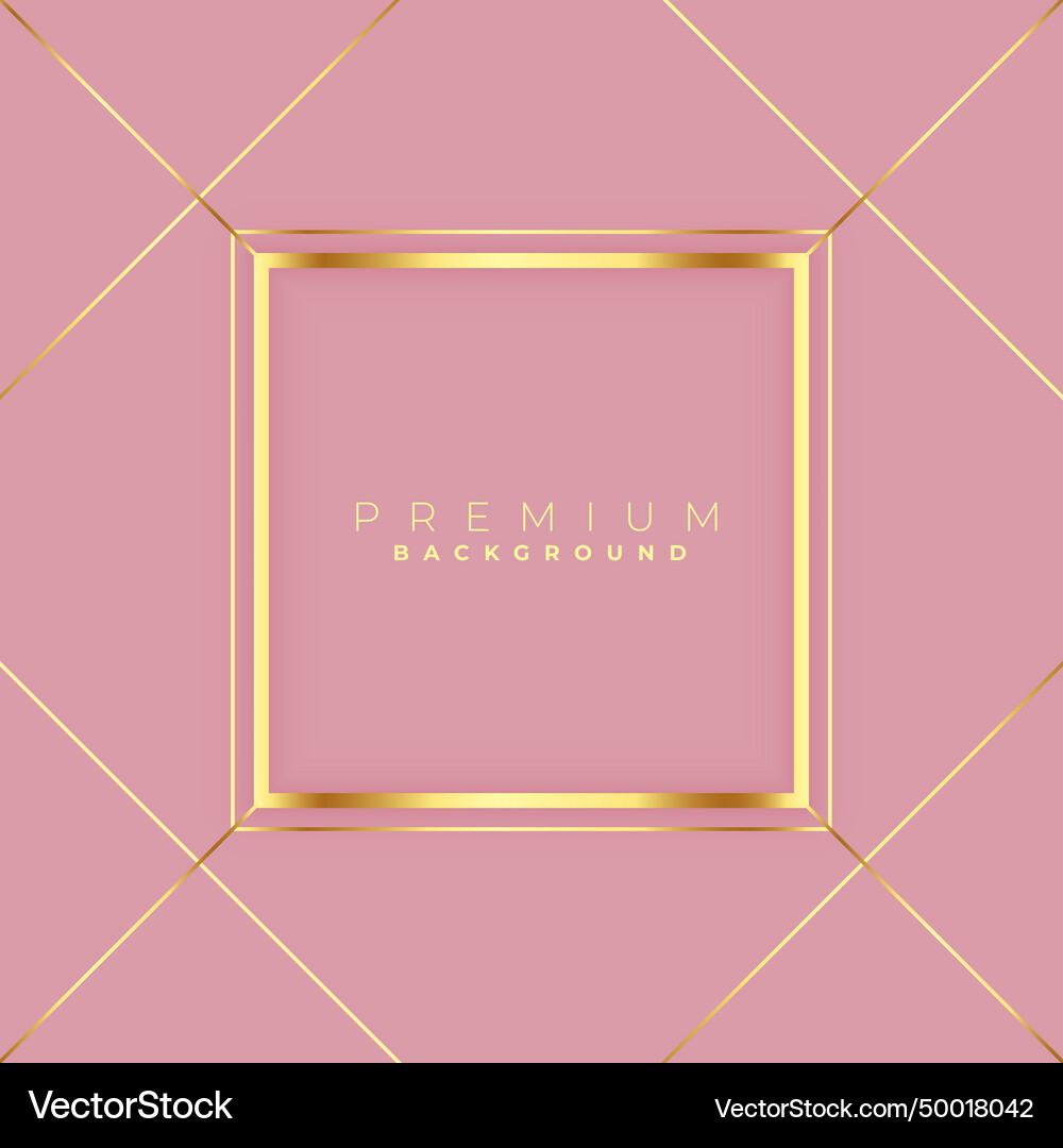 Eye catching premium golden line frame wedding Vector Image