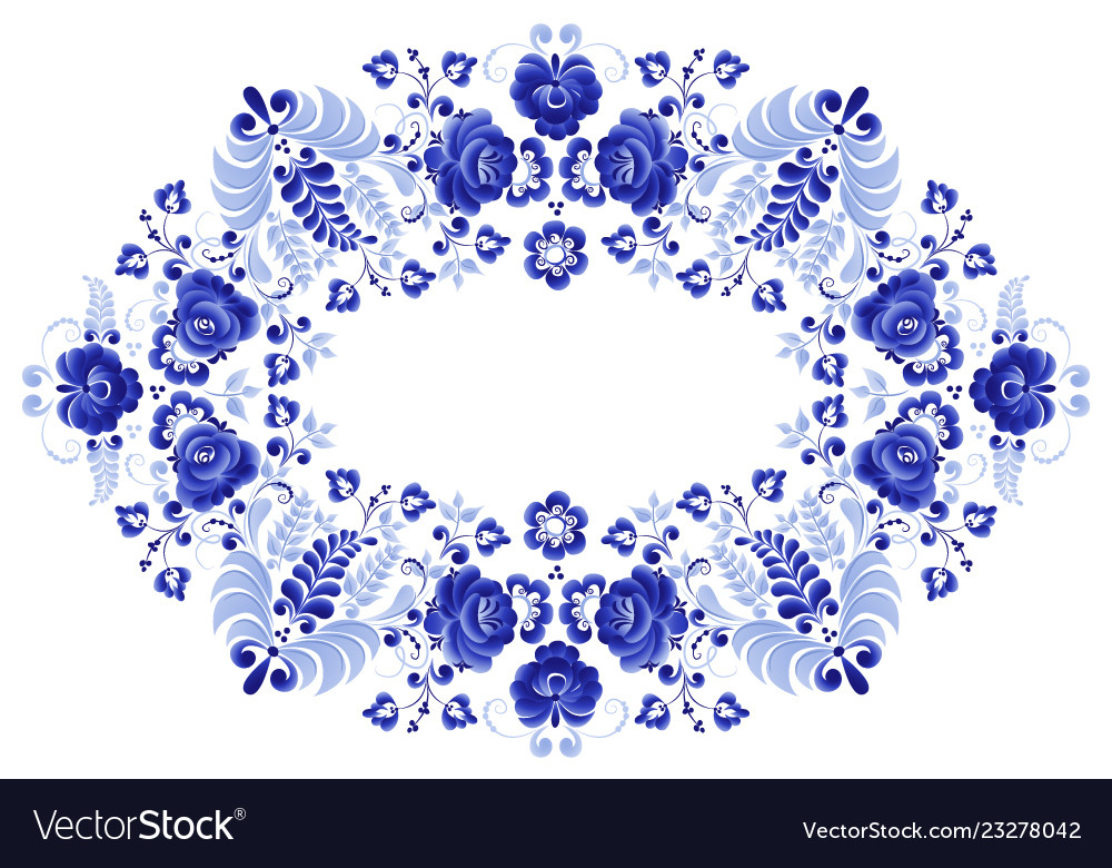 Gzhel pattern Royalty Free Vector Image - VectorStock
