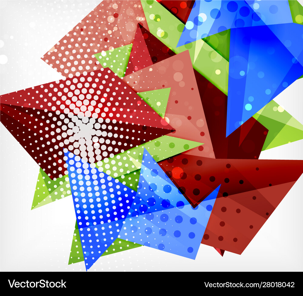 Modern origami card origami design element Vector Image