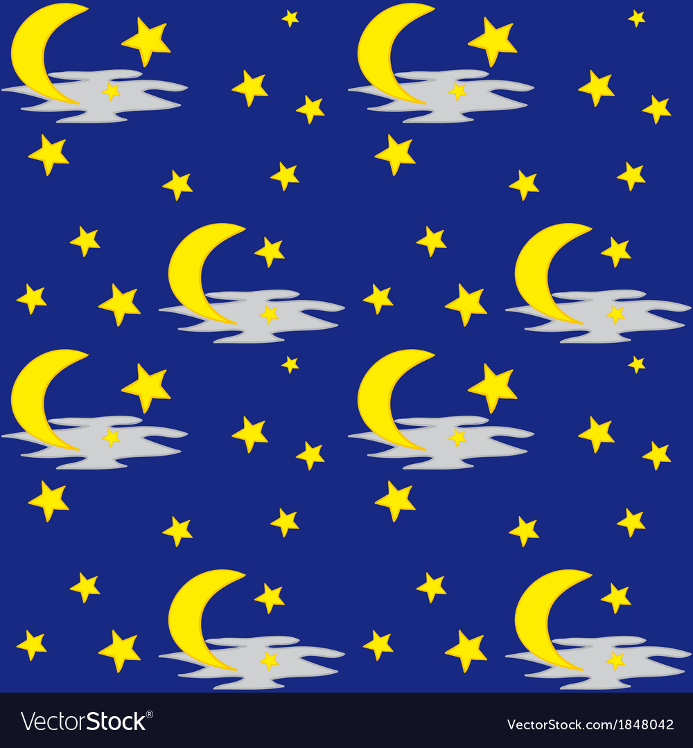 Night sky pattern Royalty Free Vector Image - VectorStock