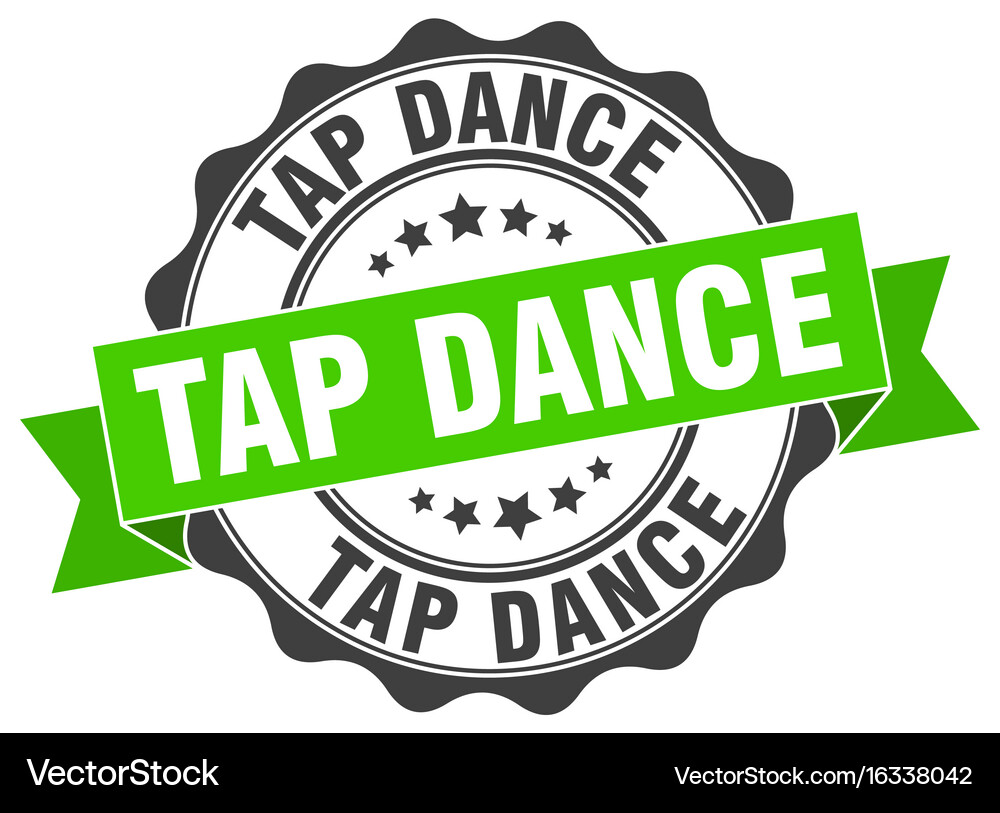 Tap dance stamp sign seal Royalty Free Vector Image