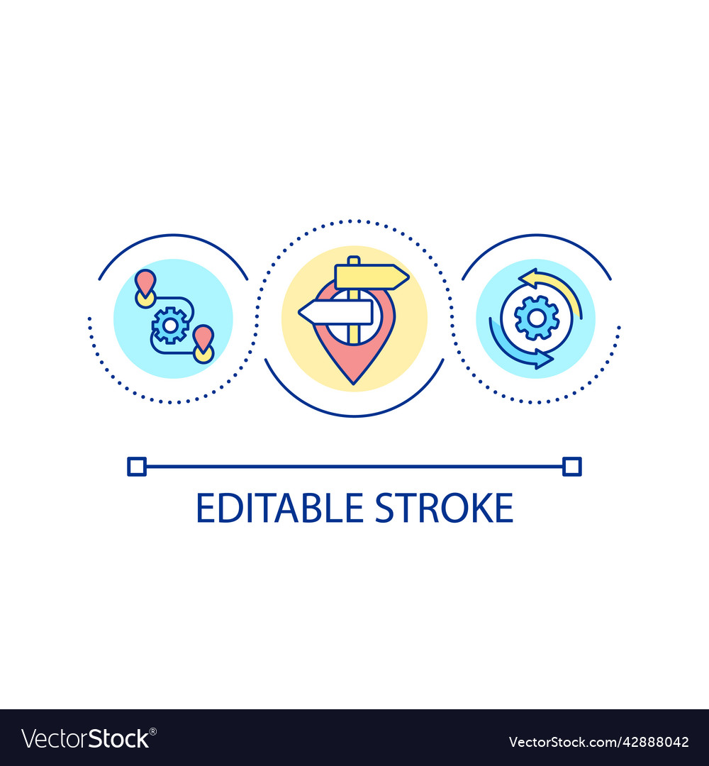 Travel experience adjustment loop concept icon Vector Image Travel experience adjustment loop concept icon Vector Image
