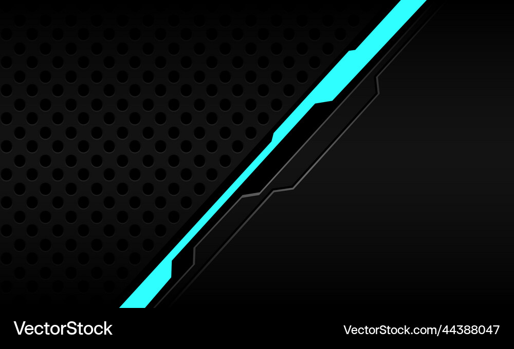 Abstract blue black line cyber slash geometric Vector Image