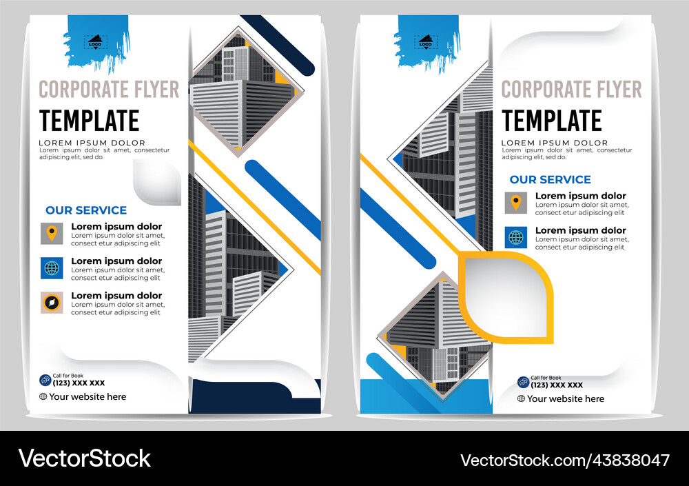 Creative a4 business flyer template book cover Vector Image