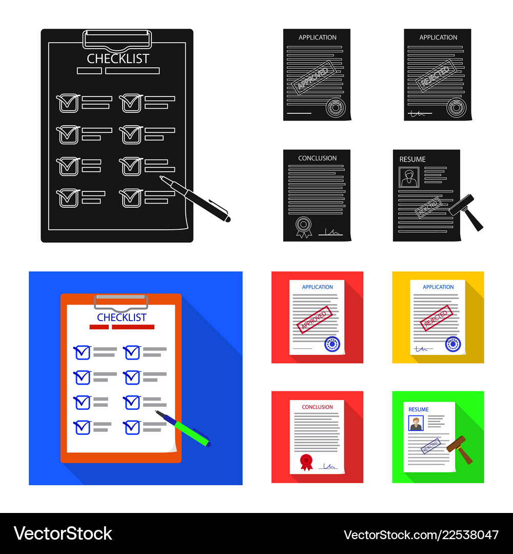 Design of form and document symbol set Royalty Free Vector
