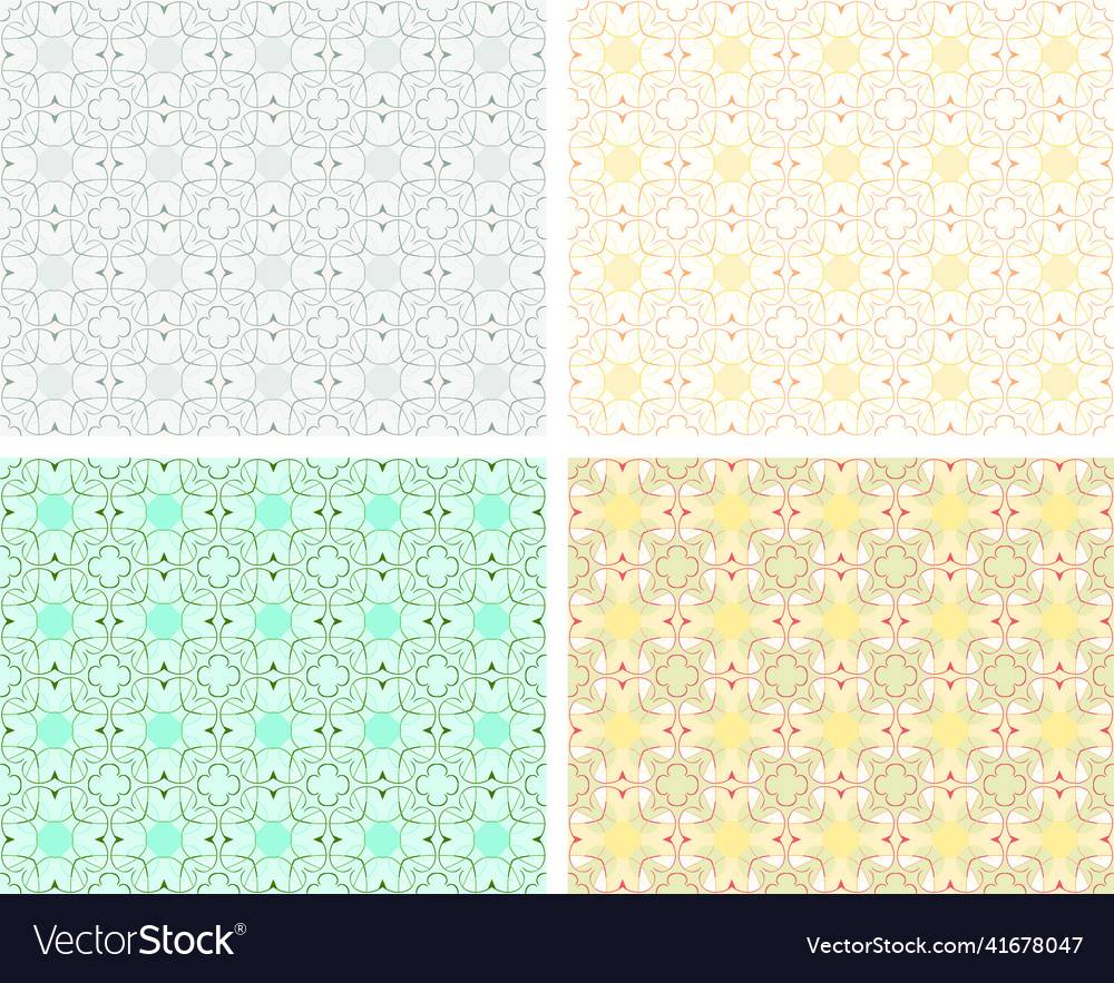 Geometric floral seamless pattern Royalty Free Vector Image