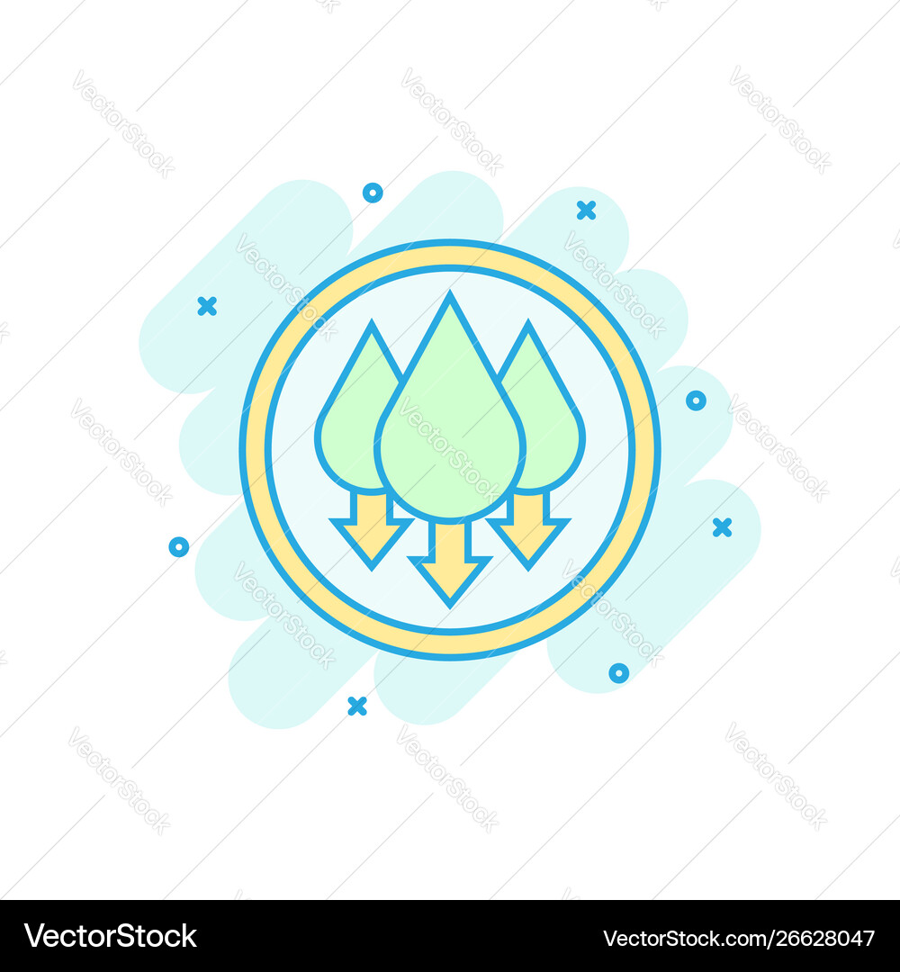 Humidity icon in comic style climate cartoon Vector Image