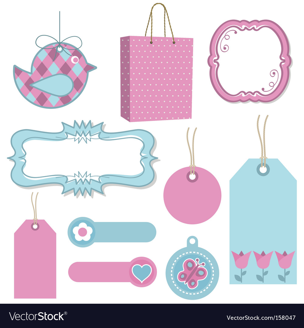Tags and frames Royalty Free Vector Image - VectorStock