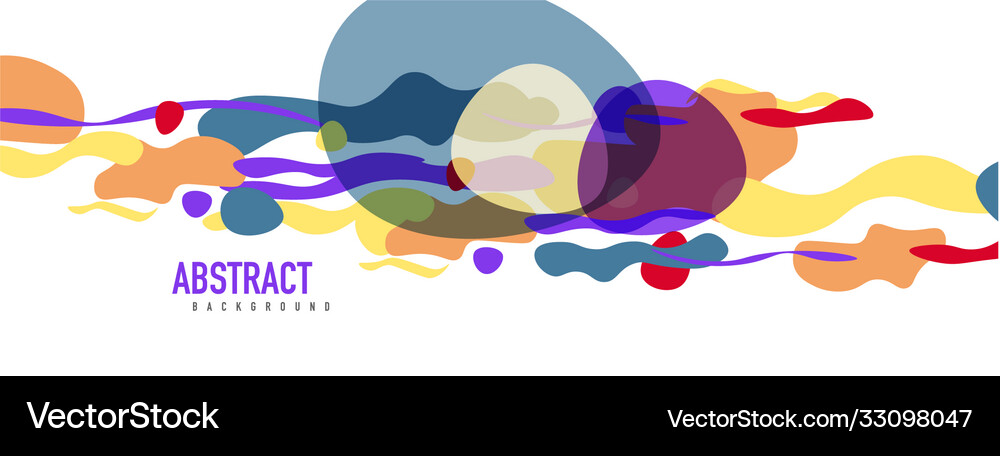 Trendy liquid style shapes abstract design Vector Image