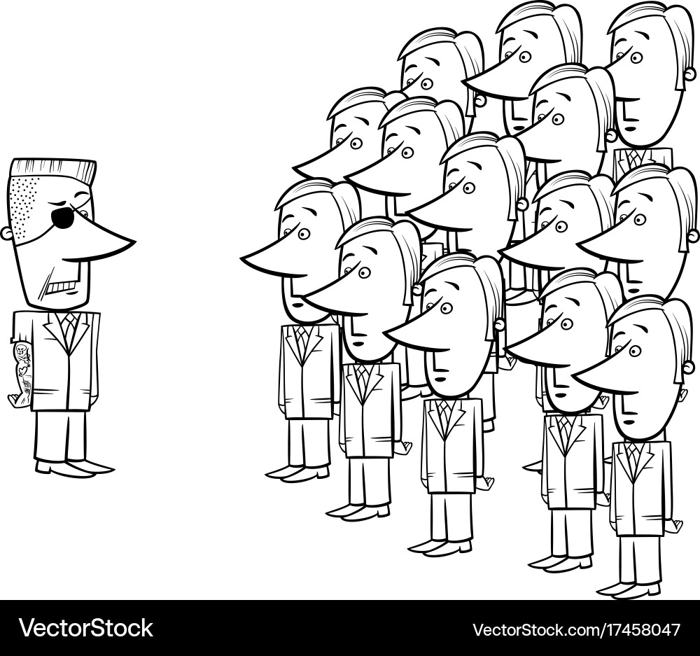 Young corporate employees and manager Royalty Free Vector