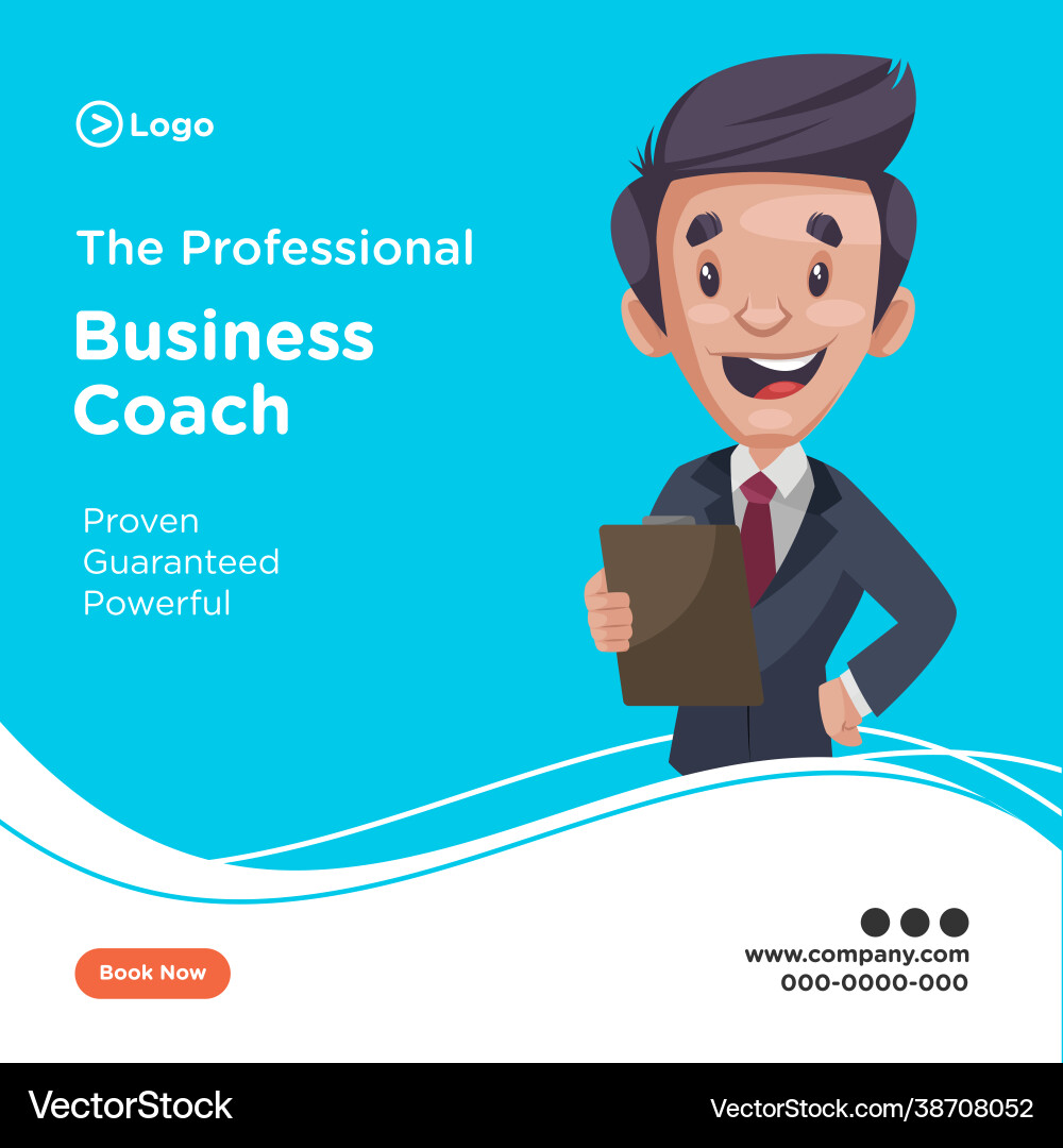 Banner design professional businessman Royalty Free Vector