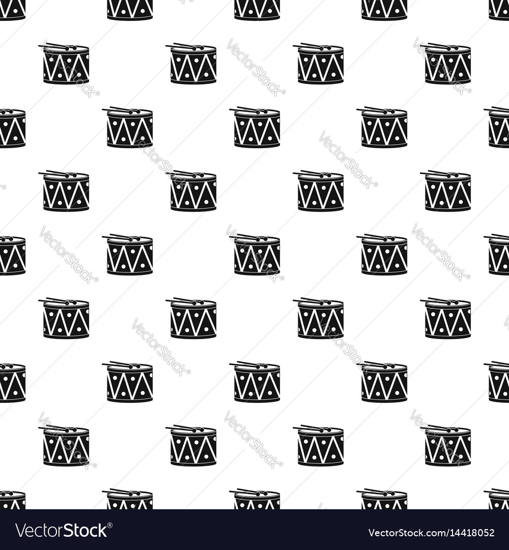 Drum and drumsticks pattern Royalty Free Vector Image