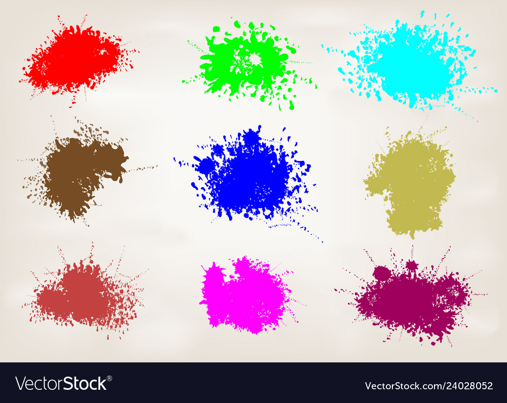 Paint splashes Royalty Free Vector Image - VectorStock