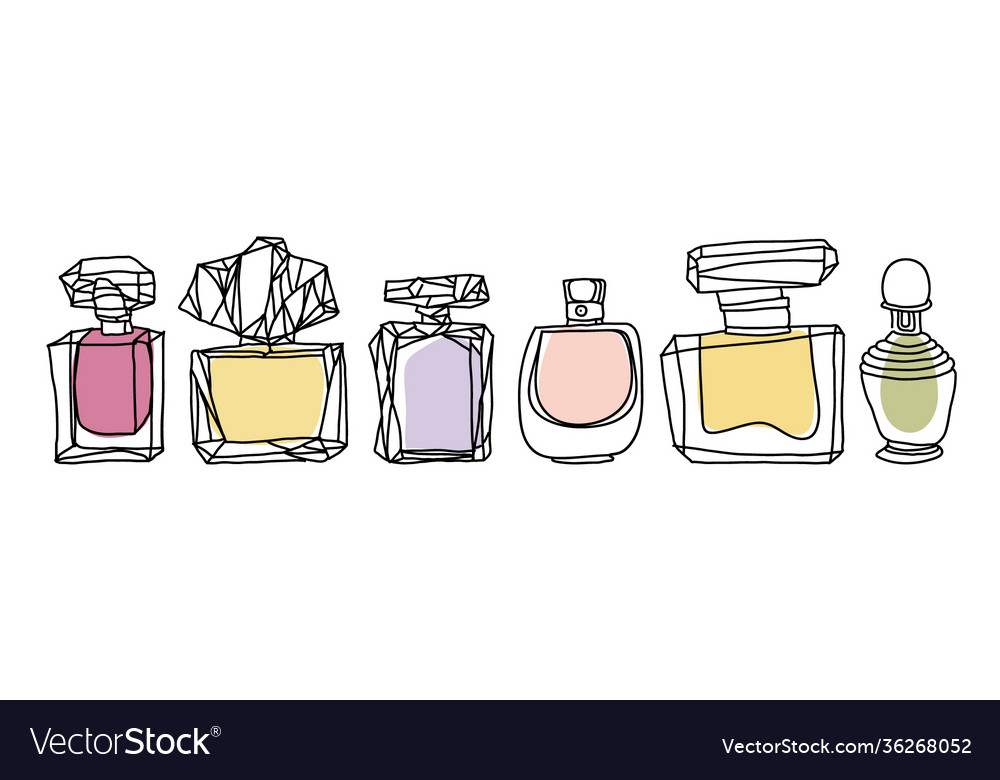 Perfume set Royalty Free Vector Image - VectorStock