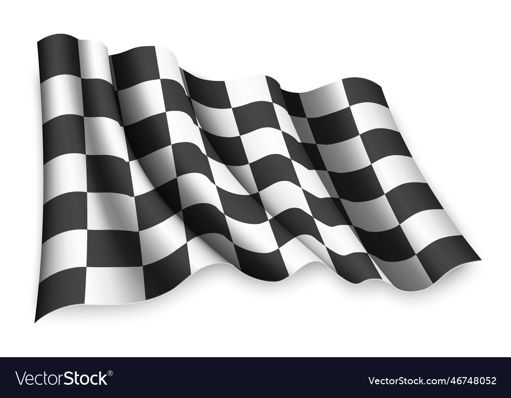 Realistic waving flag Royalty Free Vector Image