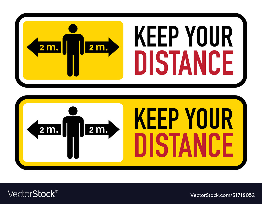 Social distancing banner keep 2 meter Royalty Free Vector Social distancing banner keep 2 meter Royalty Free Vector