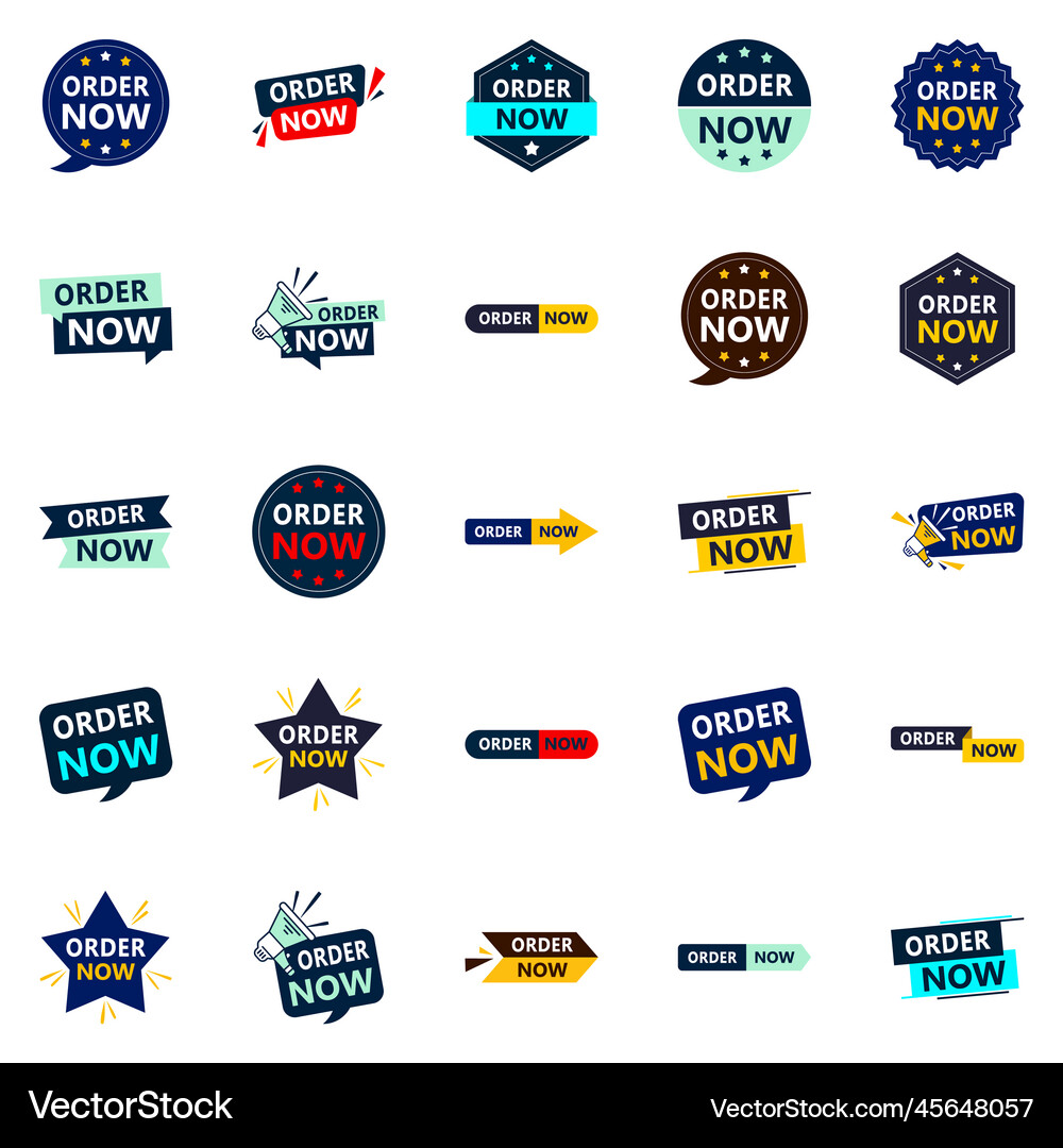 25 creative order now banners to help you stand Vector Image