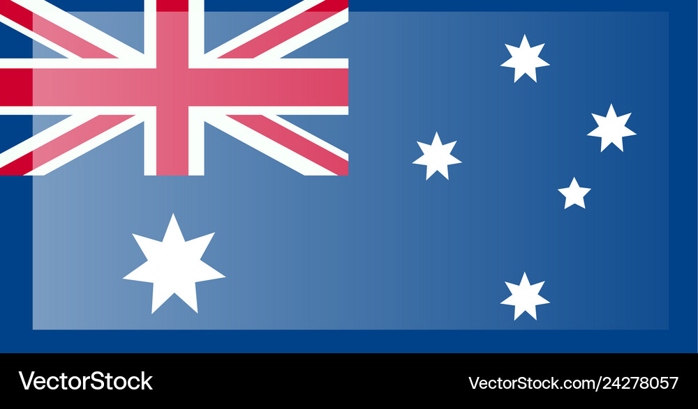 Australia flag official colors and proportion Vector Image
