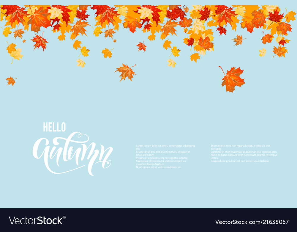 Autumn blue sky Royalty Free Vector Image - VectorStock