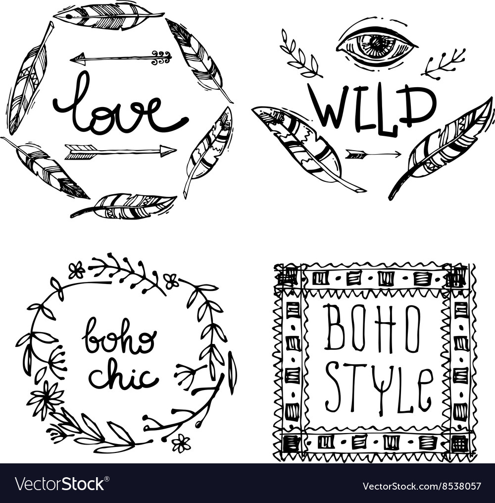 Boho Royalty Free Vector Image - VectorStock