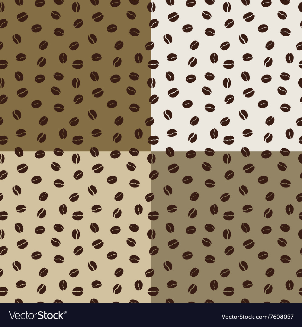 Coffee beans pattern Royalty Free Vector Image