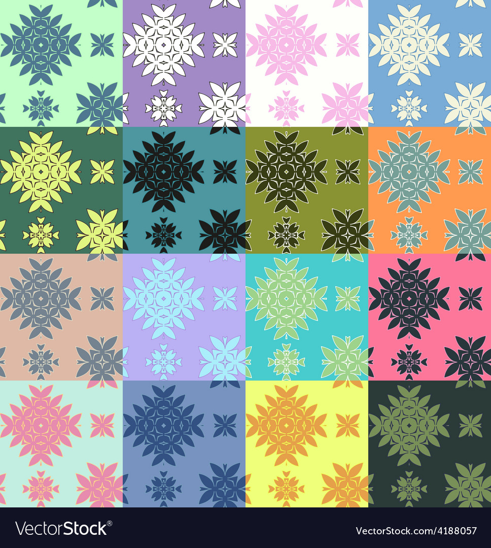 Colorful pattern set Royalty Free Vector Image
