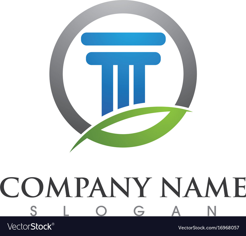 Column logo template Royalty Free Vector Image