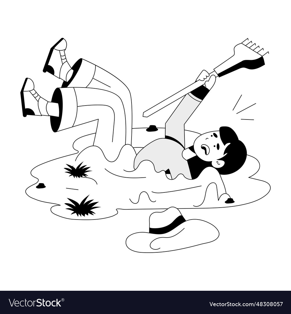 Falling mud Royalty Free Vector Image - VectorStock