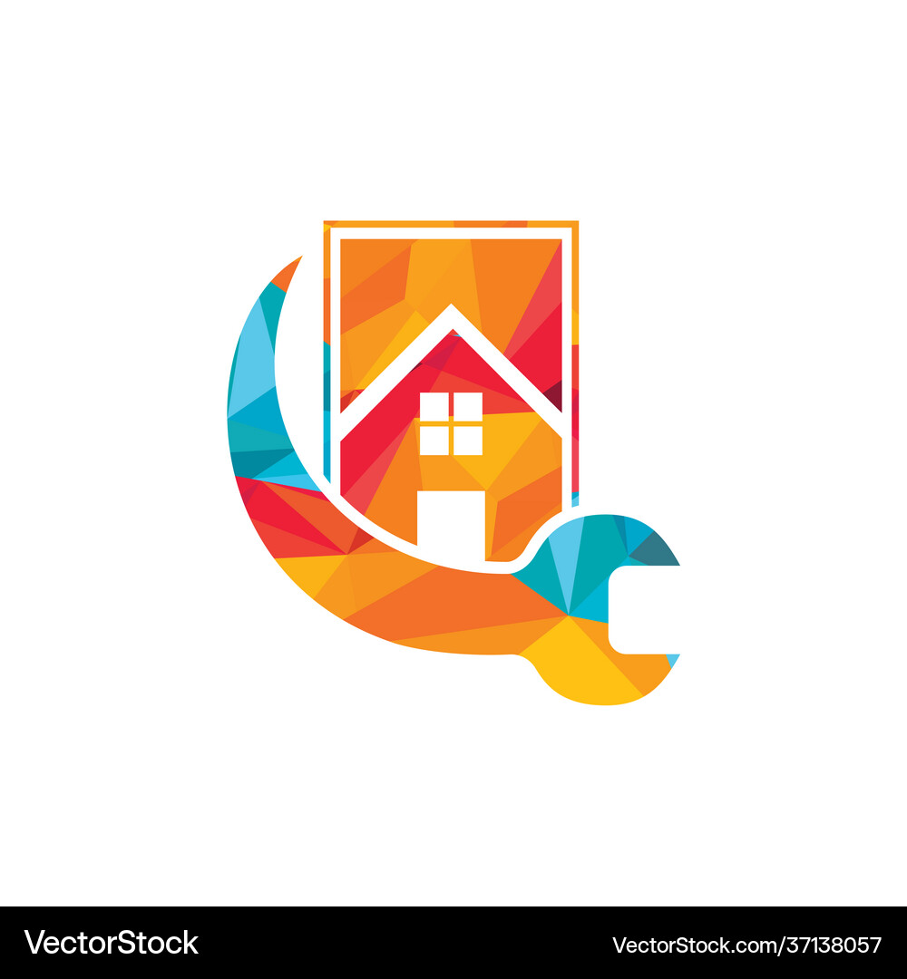 Home restoration and renovation service logo Vector Image